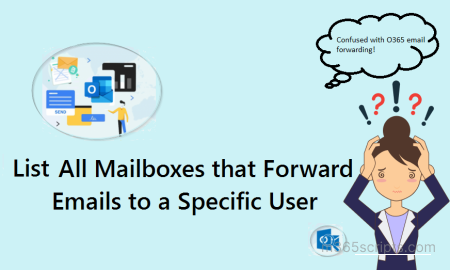 List All Office 365 Mailboxes that Forward Emails to a Specific User