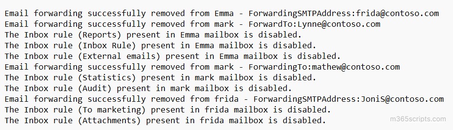 Remove Email Forwarding in Office 365 Using PowerShell